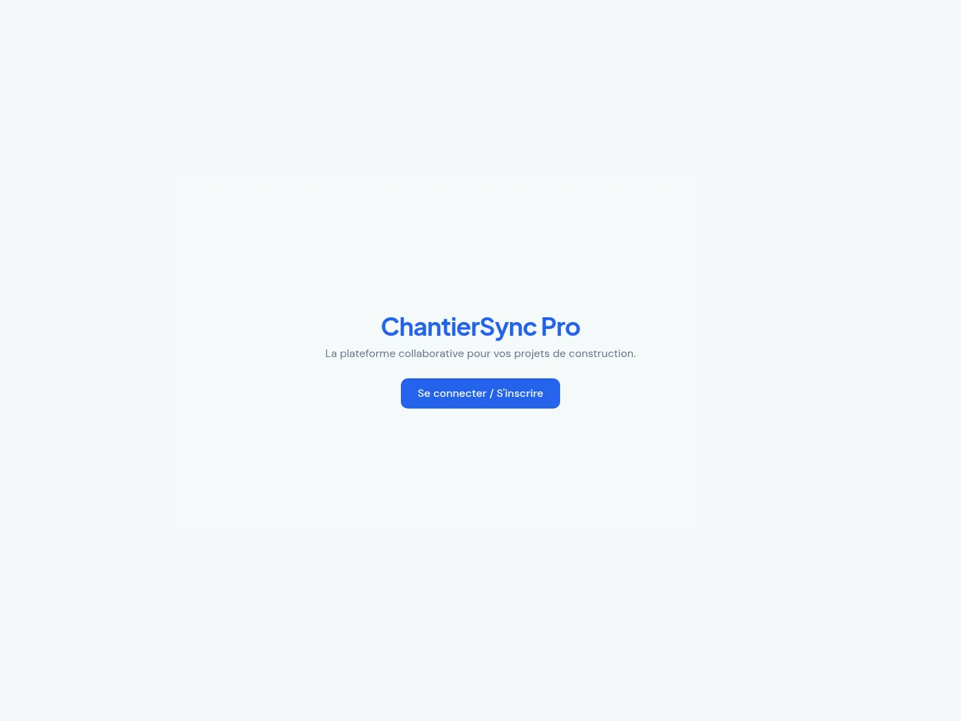 ChantierSync Pro
