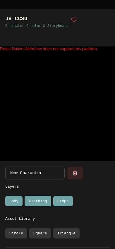 JV Character Creator Mobile