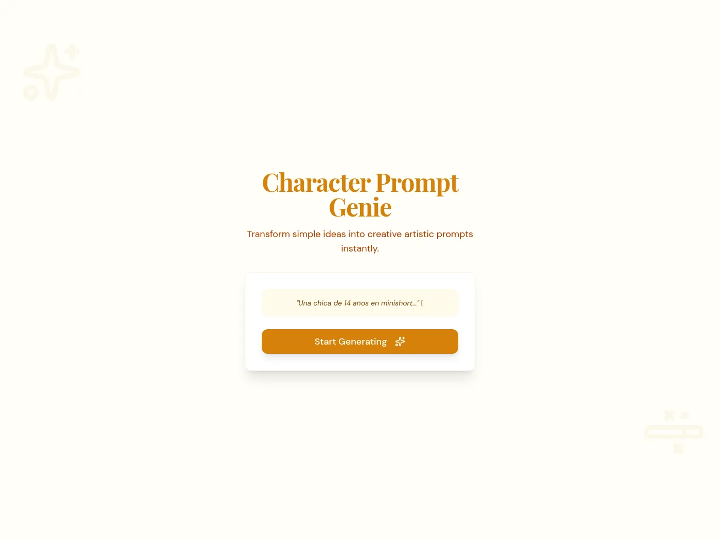 Character Prompt Genie