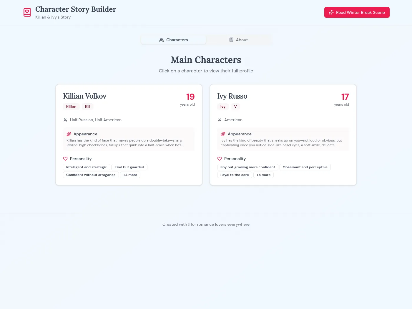 Character Story Builder