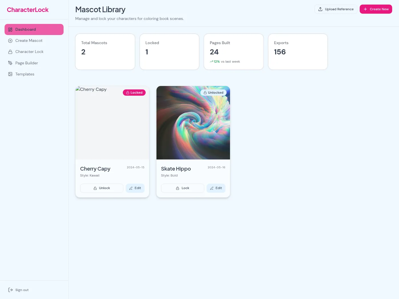 CharacterLock Studio MVP
