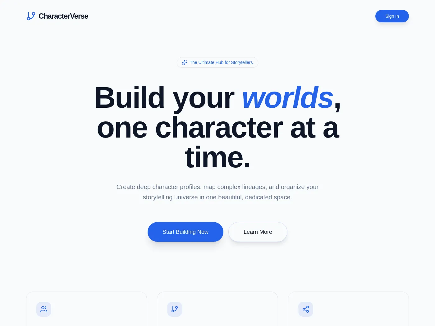 CharacterVerse Hub