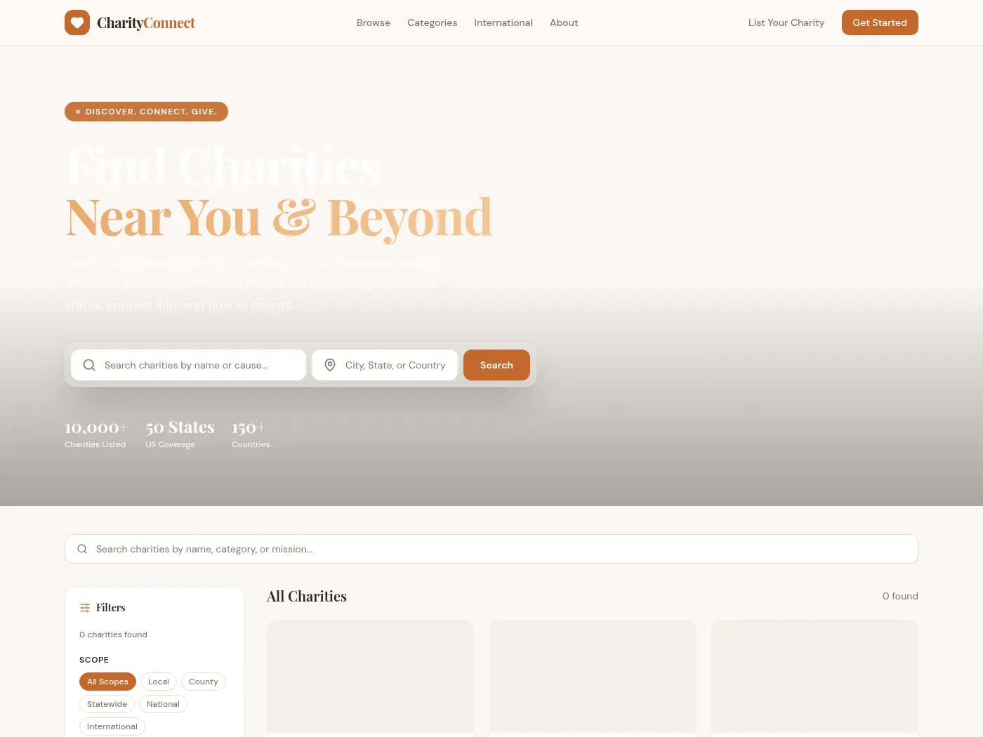Charity Connect Portal
