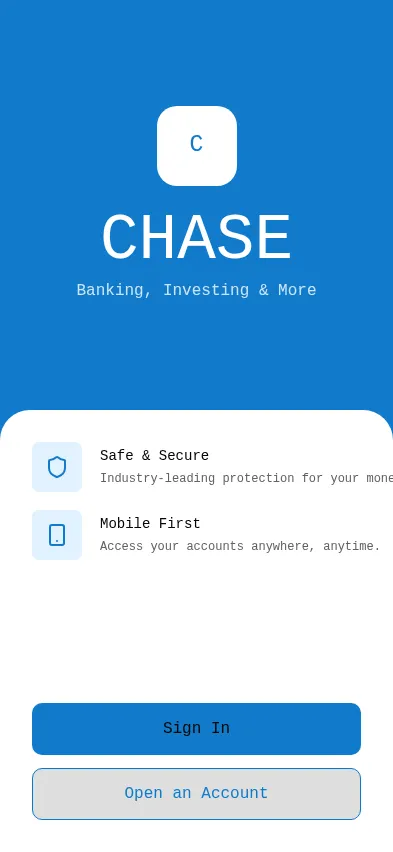 Chase Bank Simulator