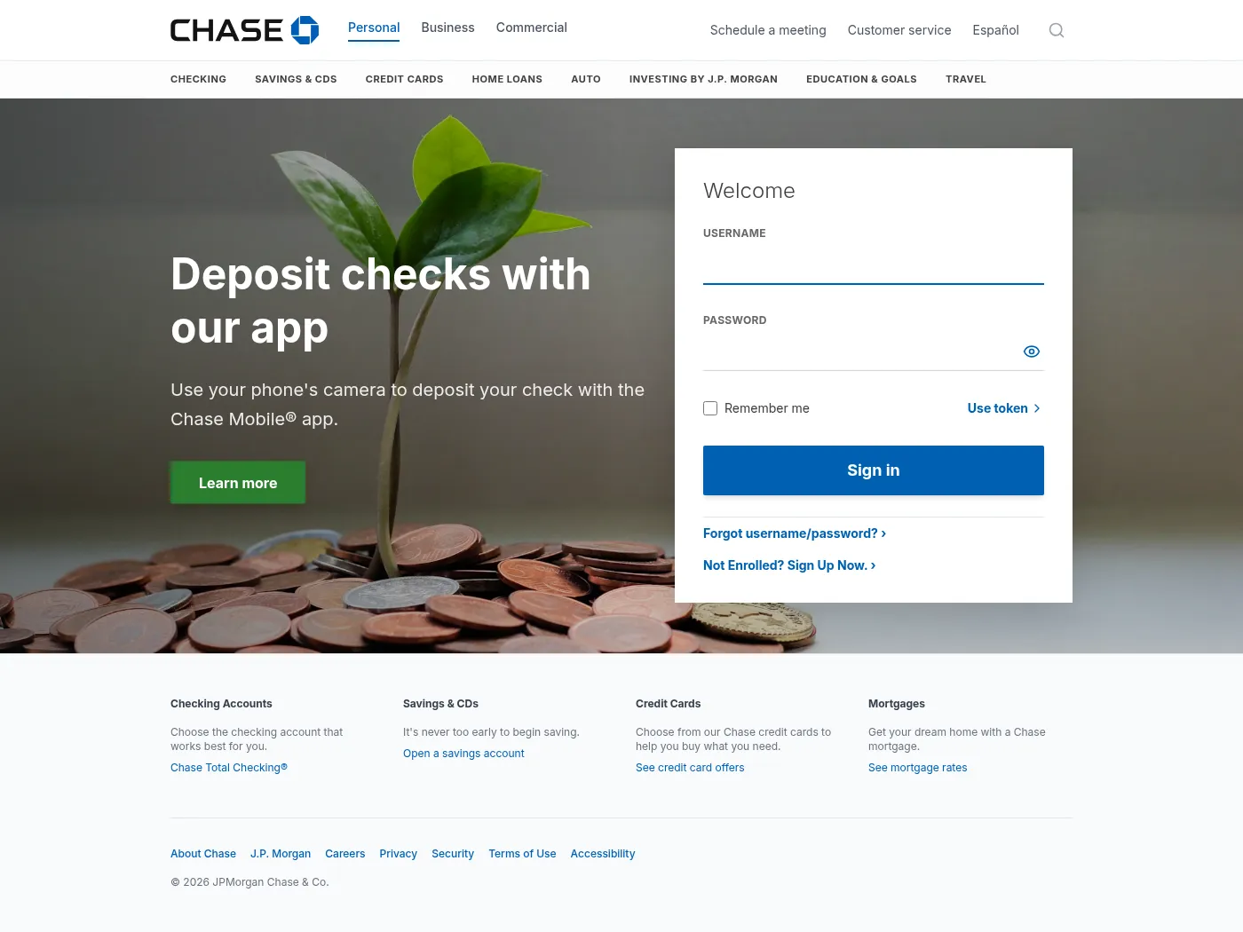Chase Login Demo
