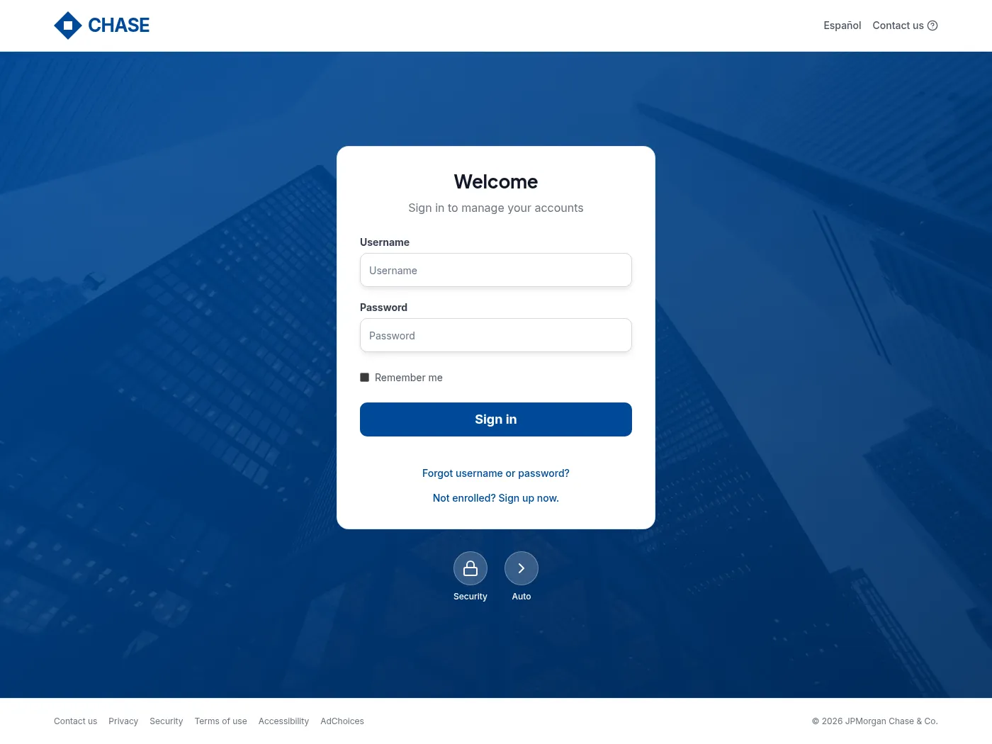 Chase UI Clone Pro