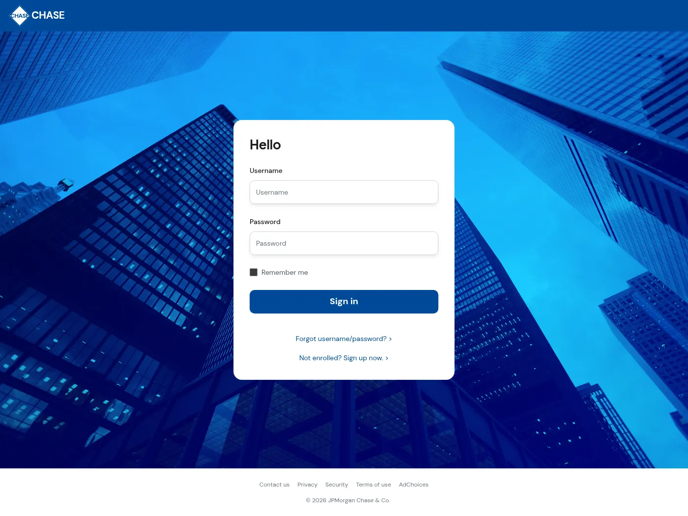 Chase UI Bank Clone