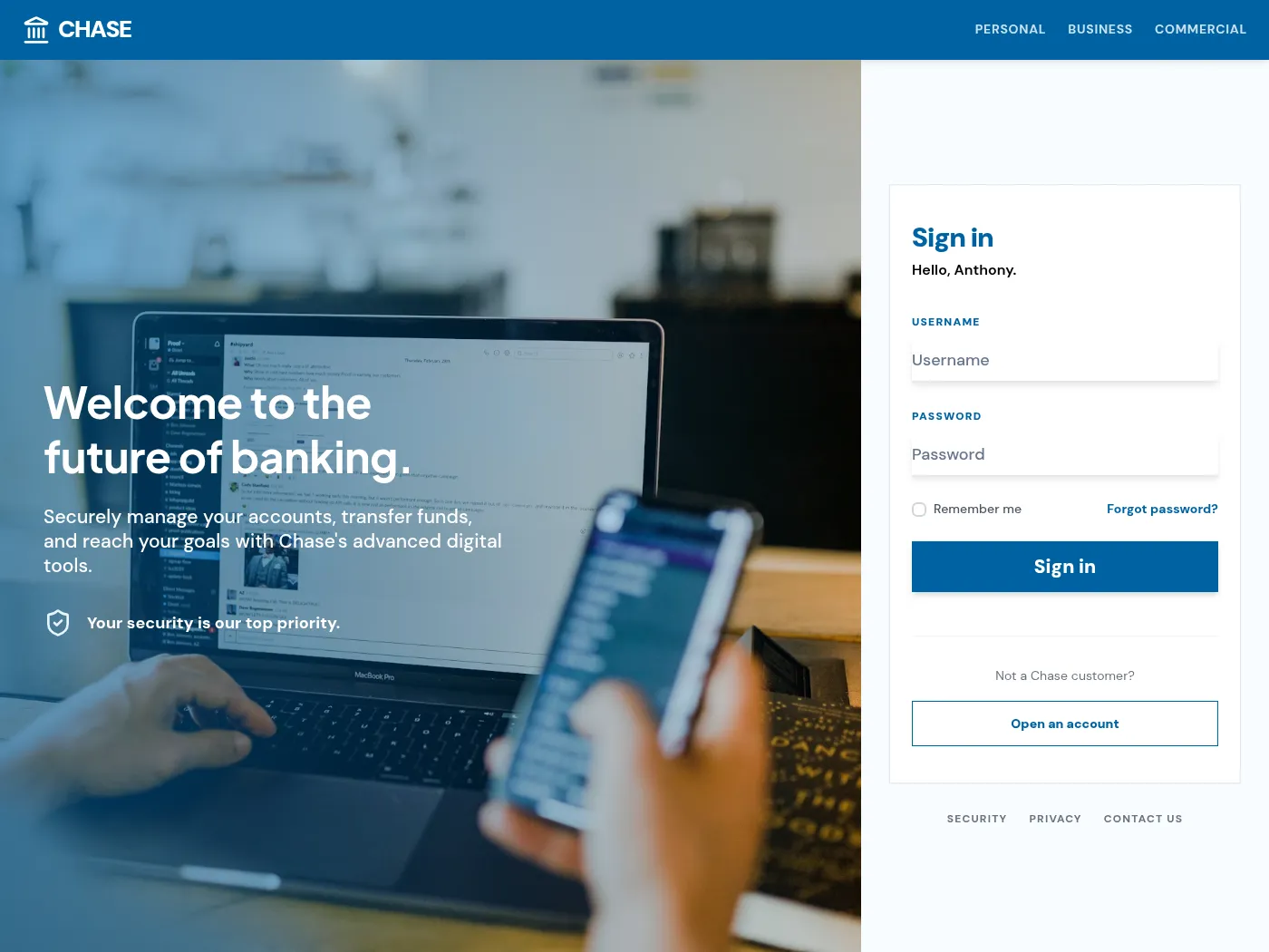 ChaseBank Clone App