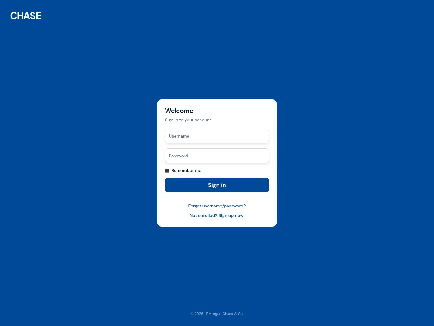 Chase Bank UI Clone