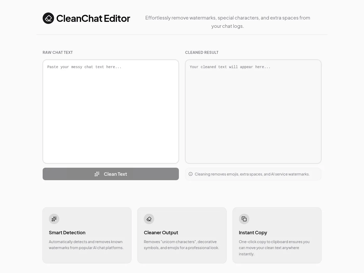 CleanChat Editor