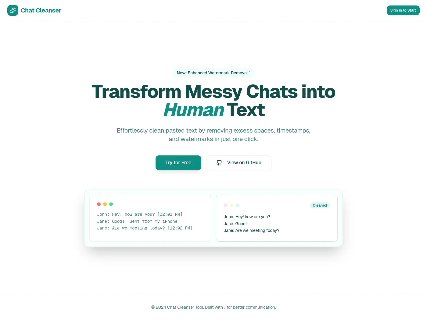 Chat Cleanser