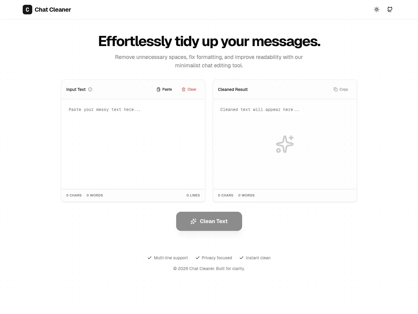 Chat Cleaner Tool