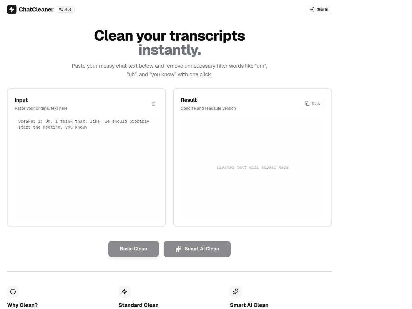 Chat Cleaner Tool