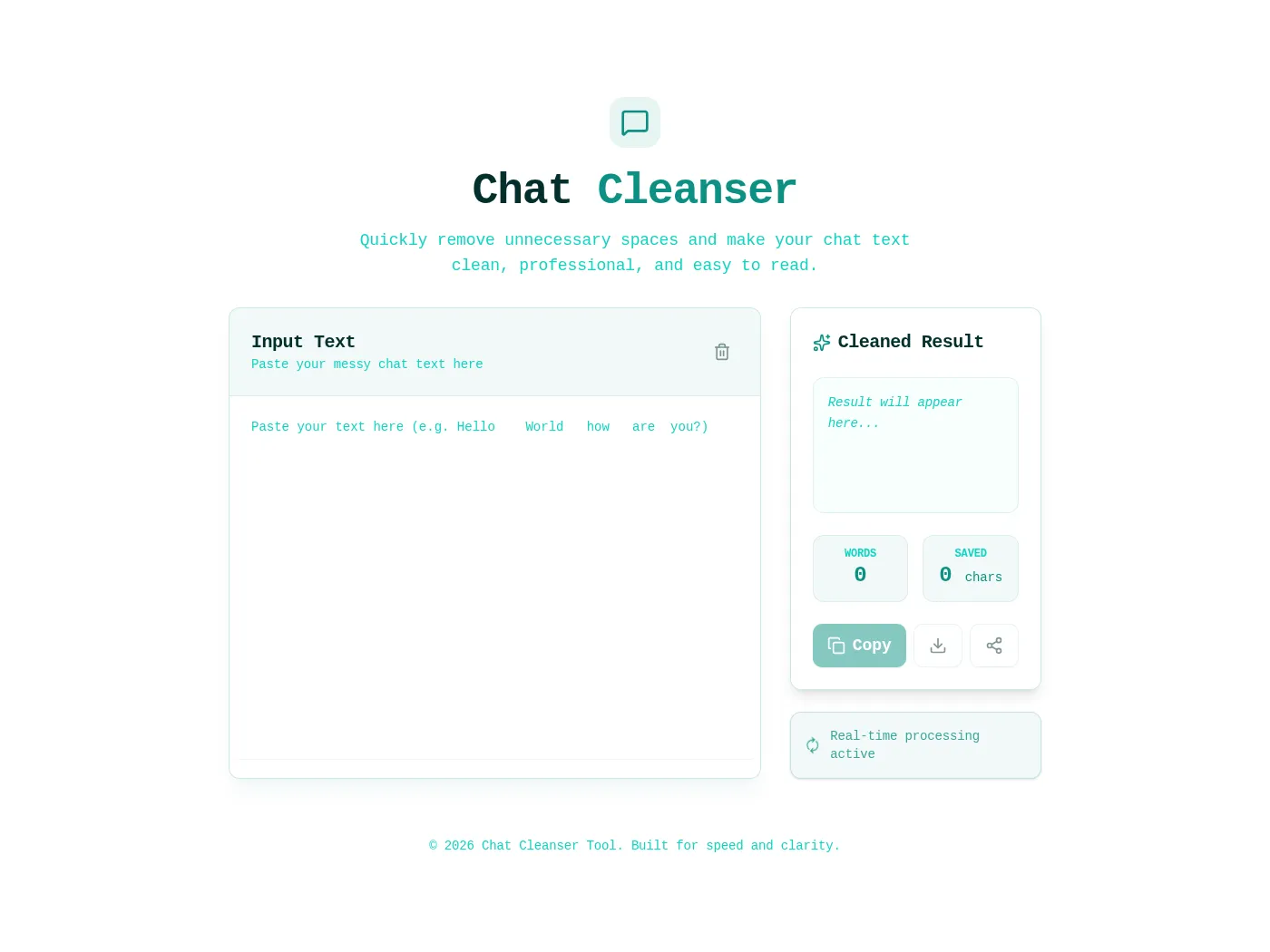 Chat Cleanser Tool