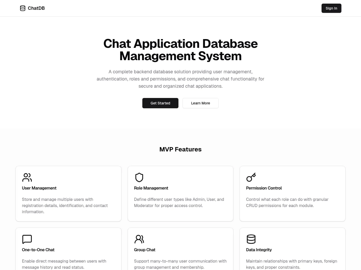 ChatDB Core System
