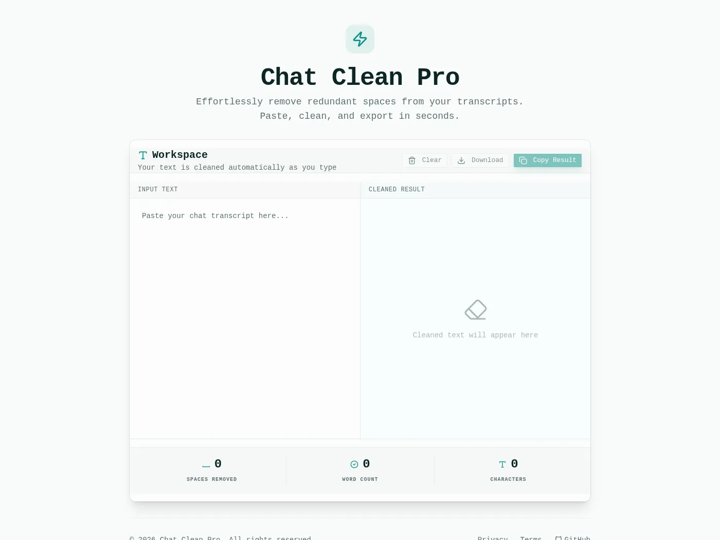 Chat Clean Pro