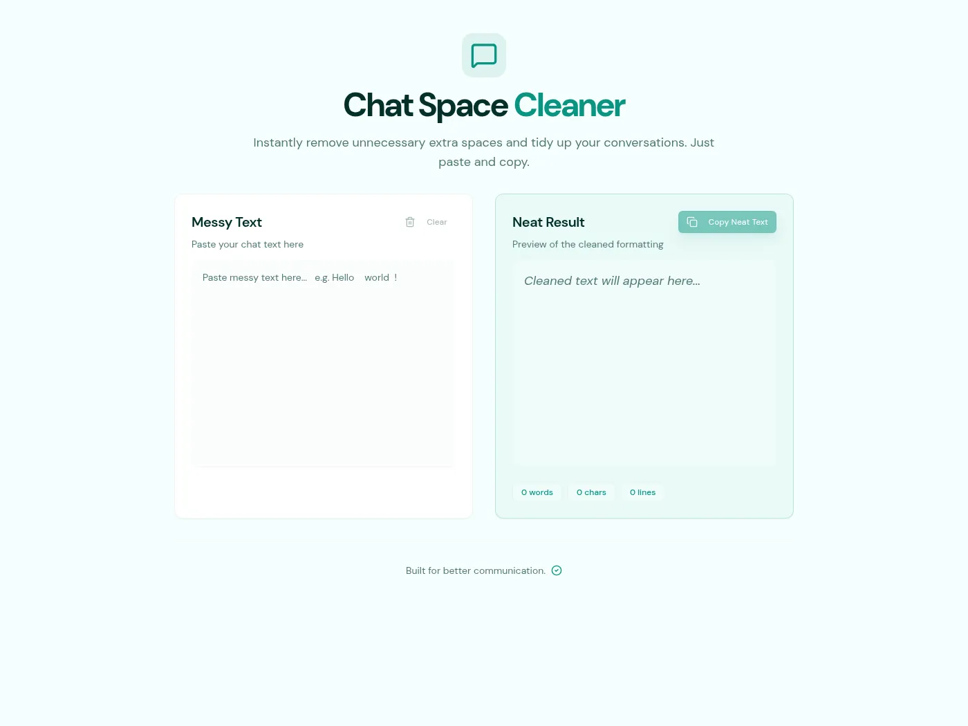 Chat Space Cleaner