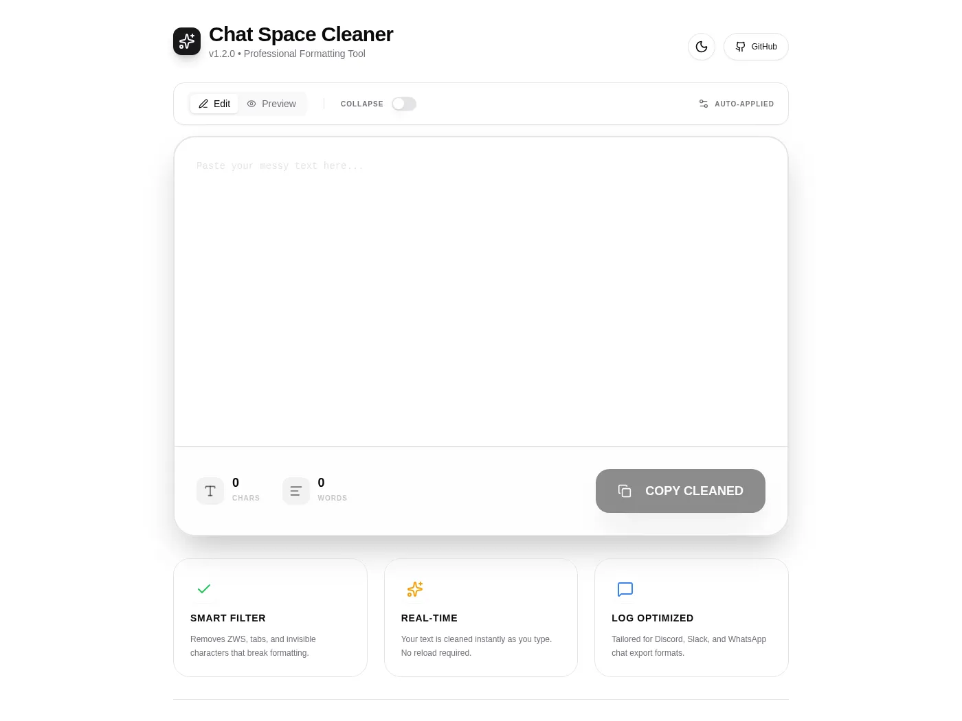 Chat Space Cleaner