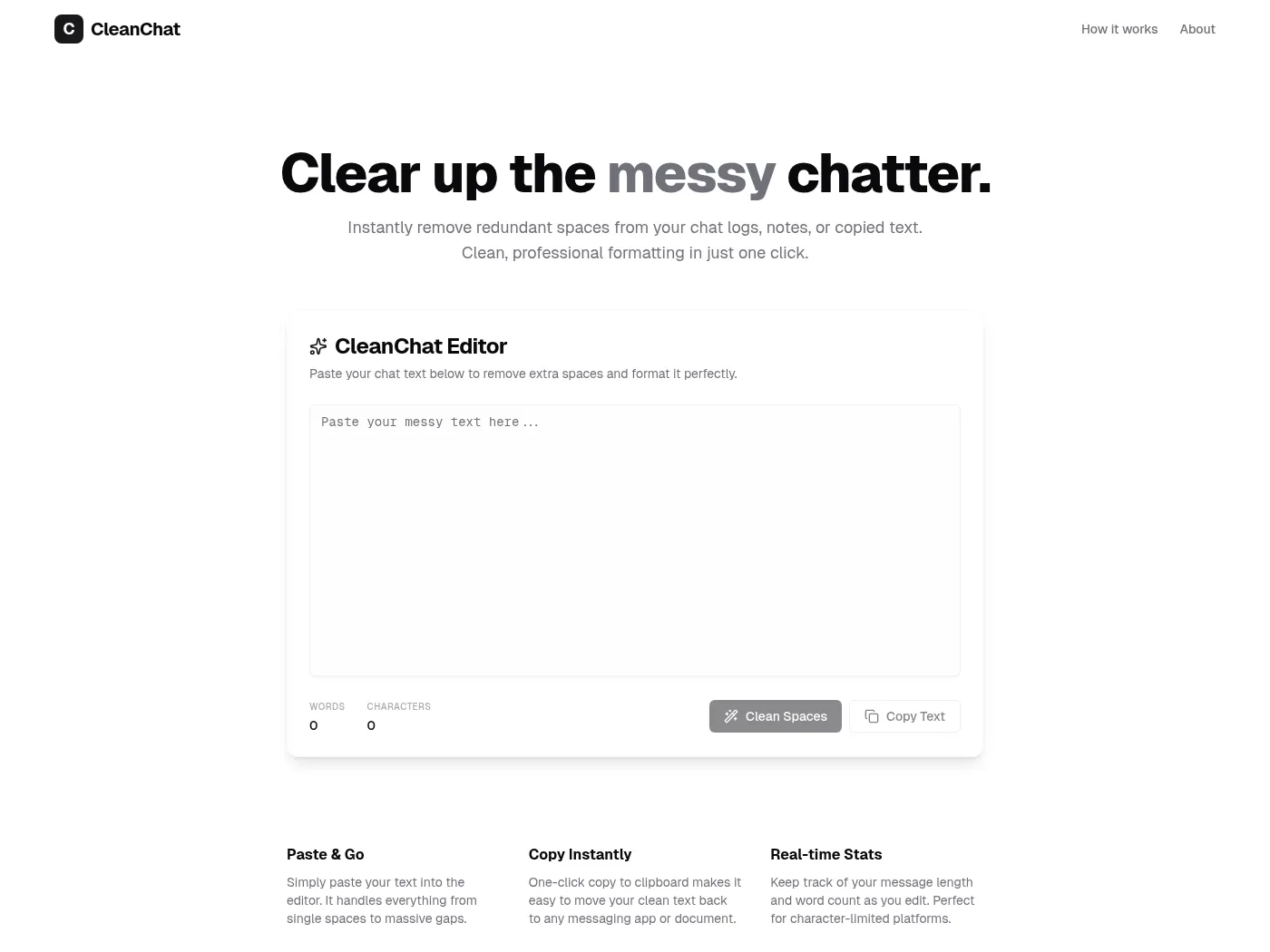 CleanChat Editor
