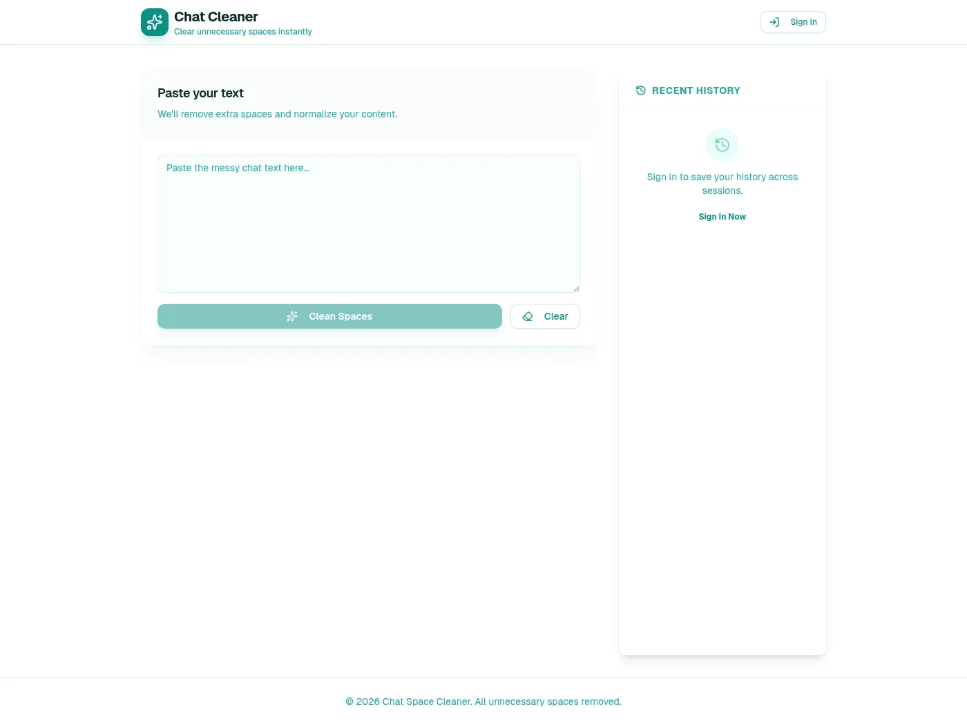 Chat Space Cleaner