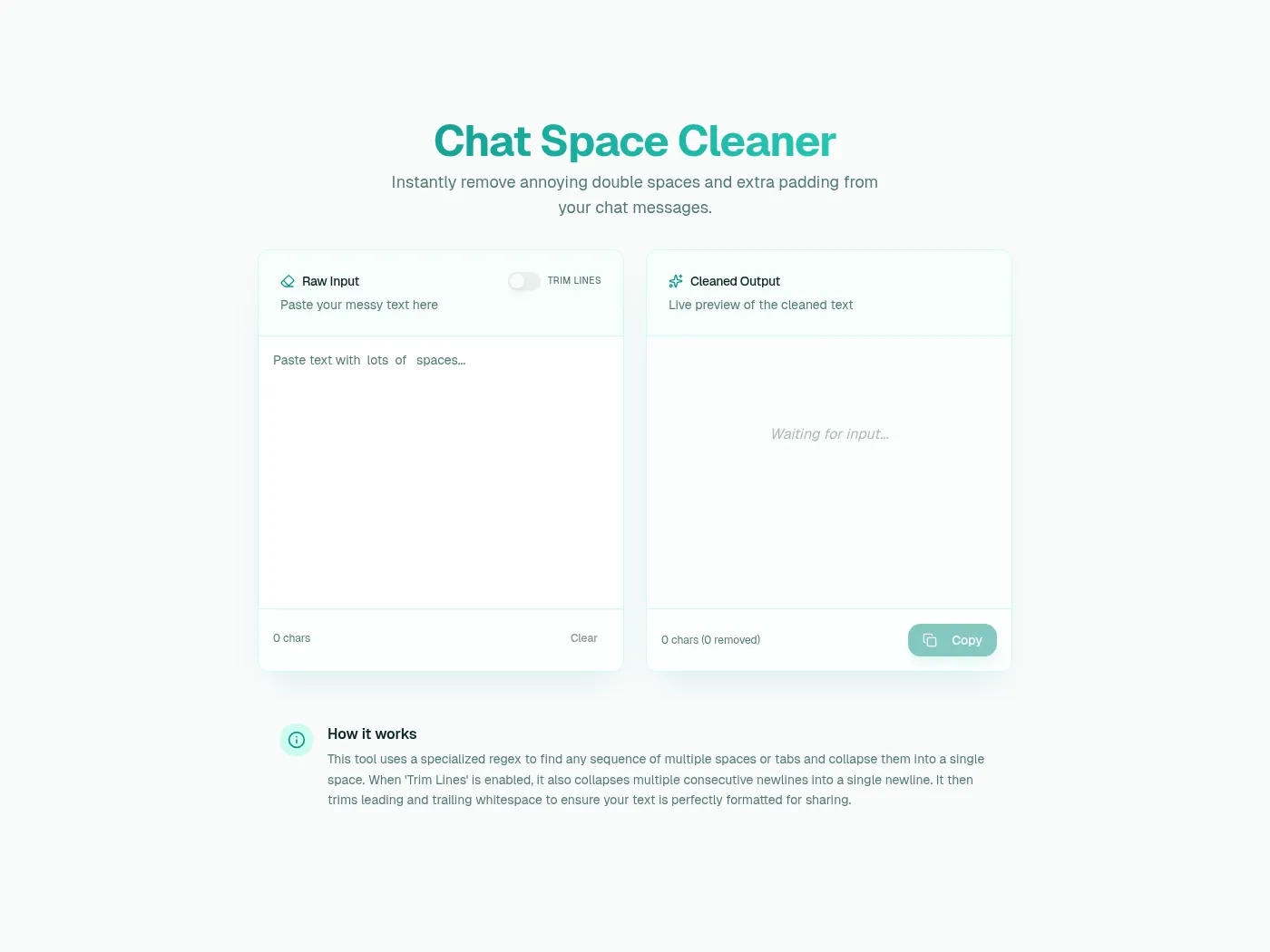 Chat Space Cleaner