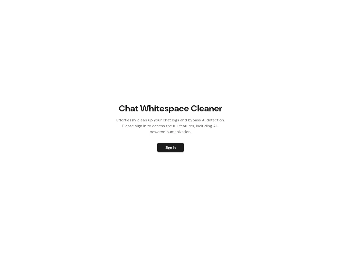 Chat Whitespace Cleaner