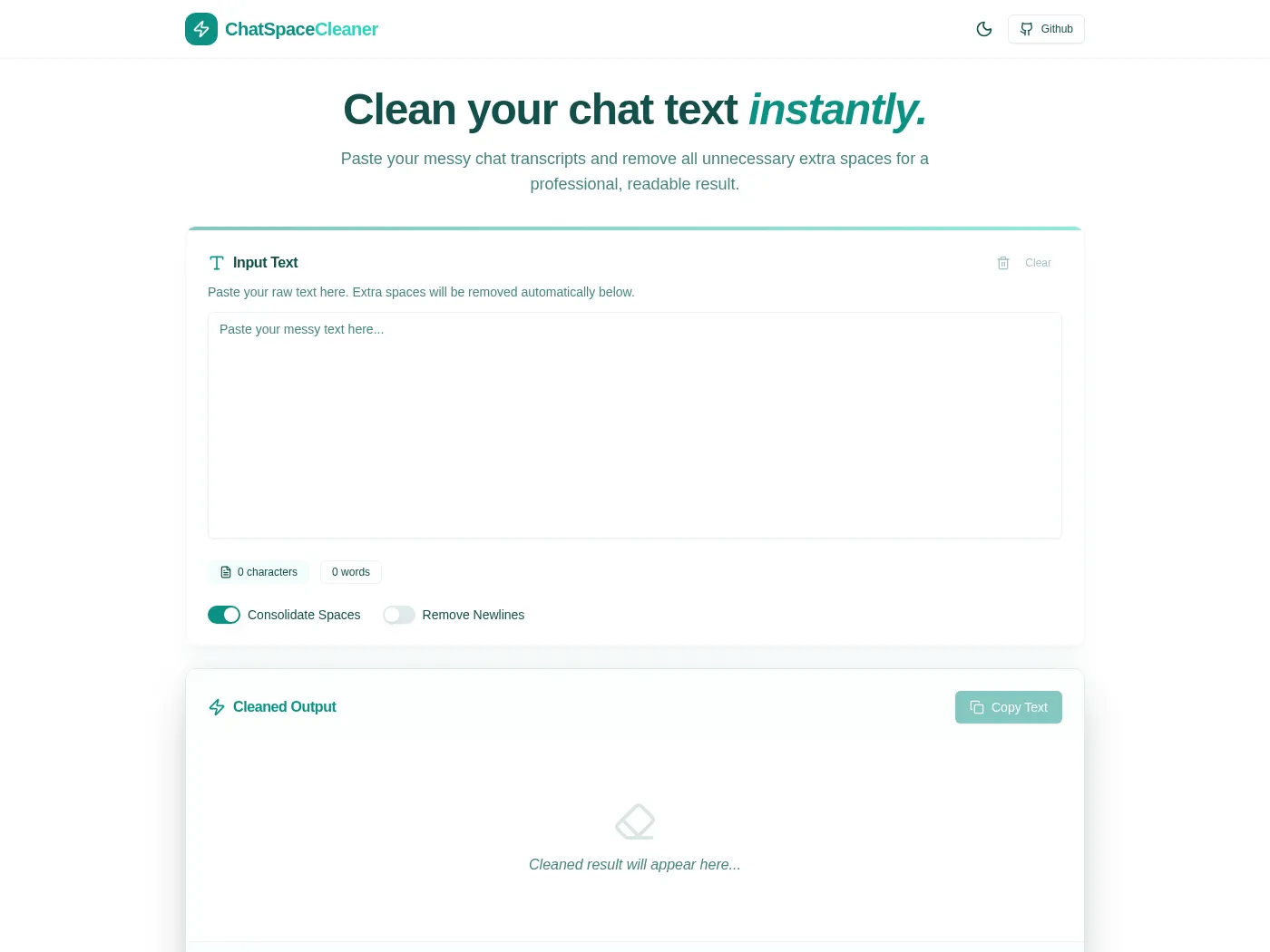 Chat Space Cleaner