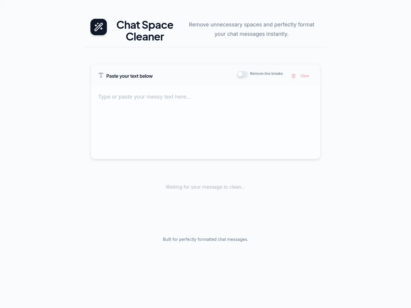 Chat Space Cleaner