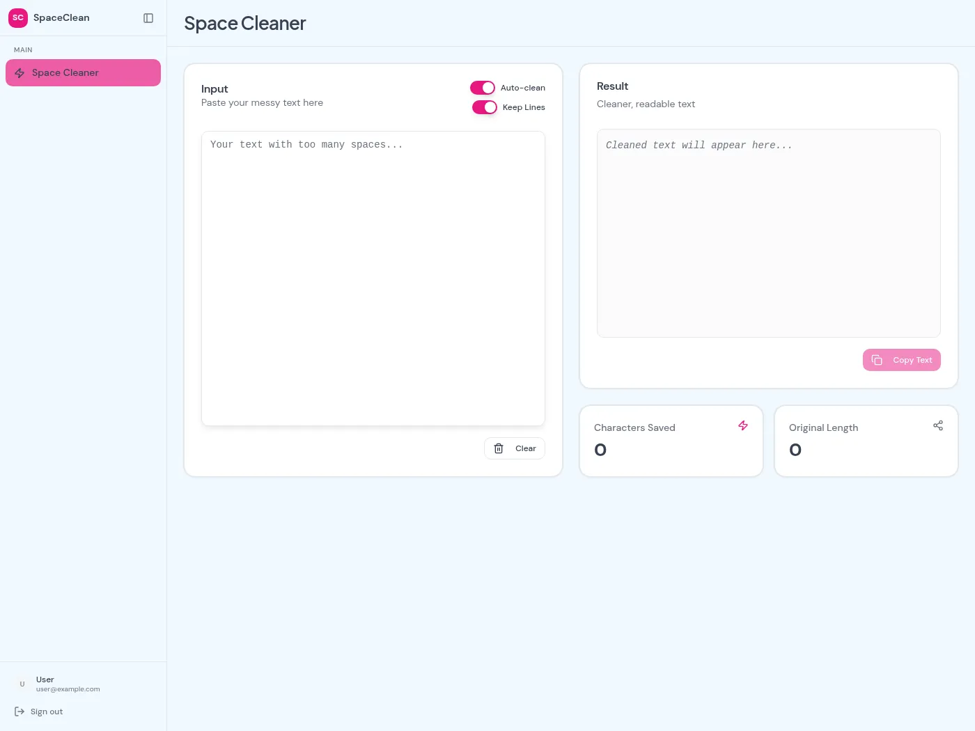 Chat Space Cleaner