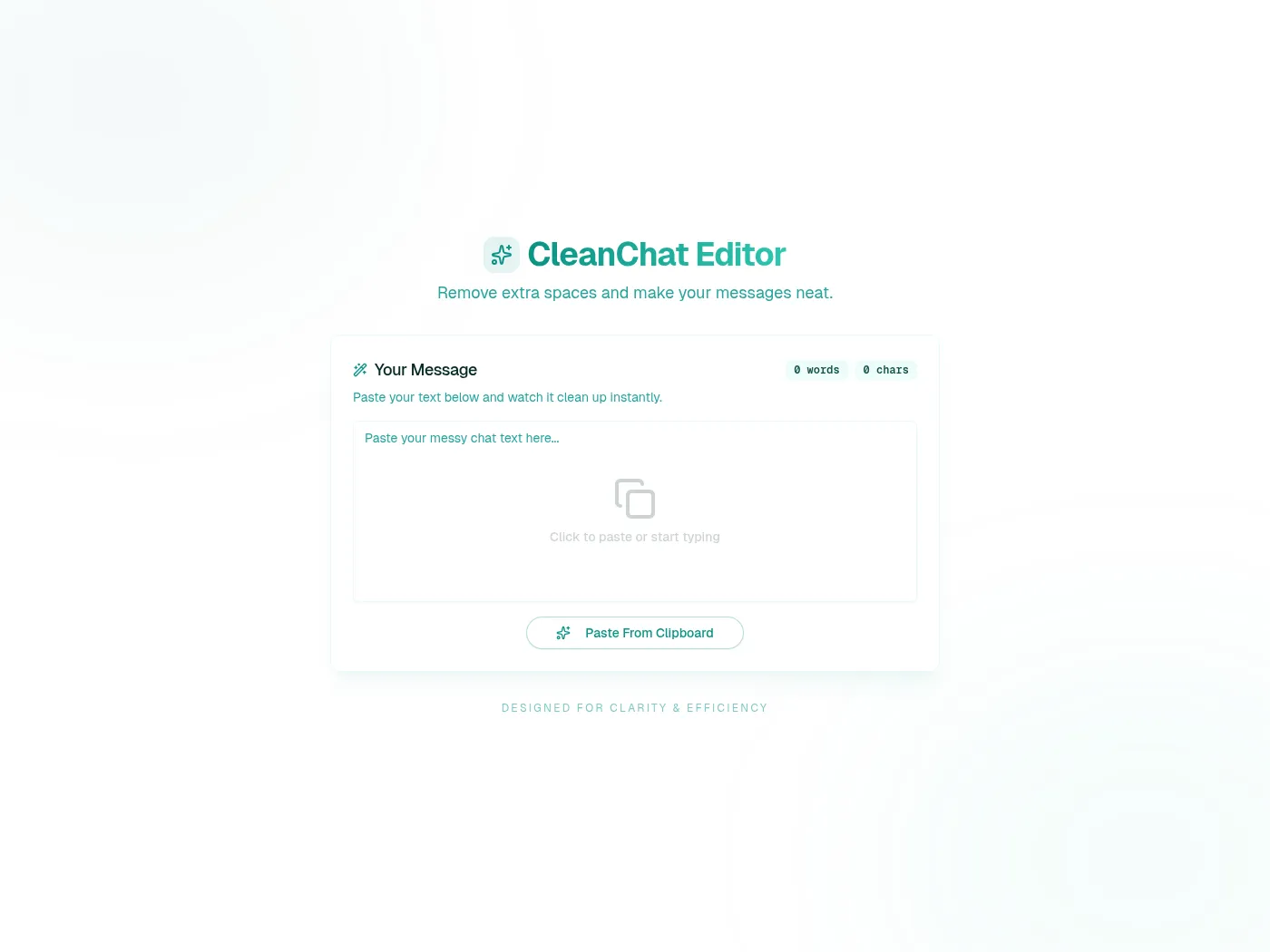 CleanChat Editor