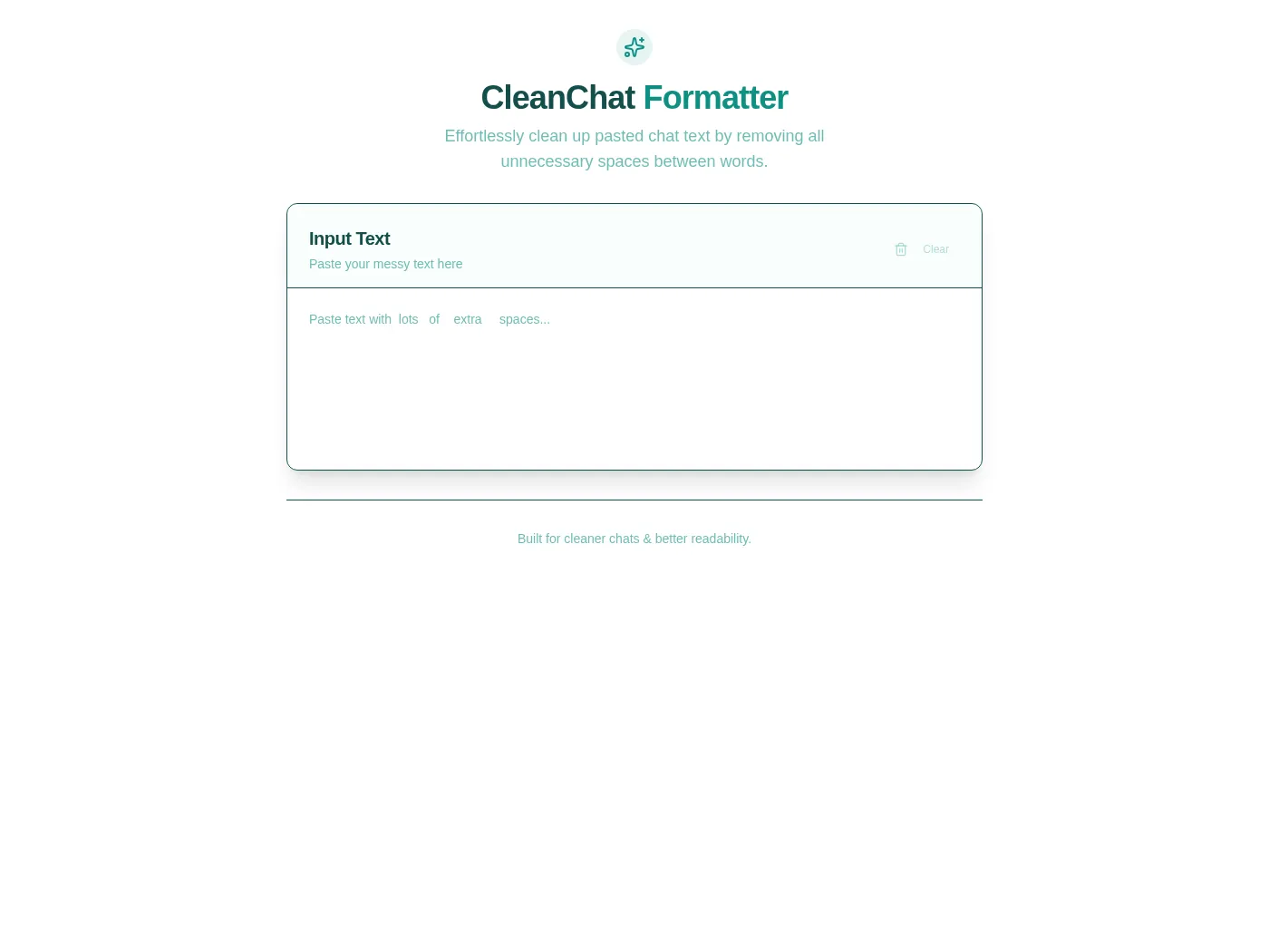 CleanChat Formatter