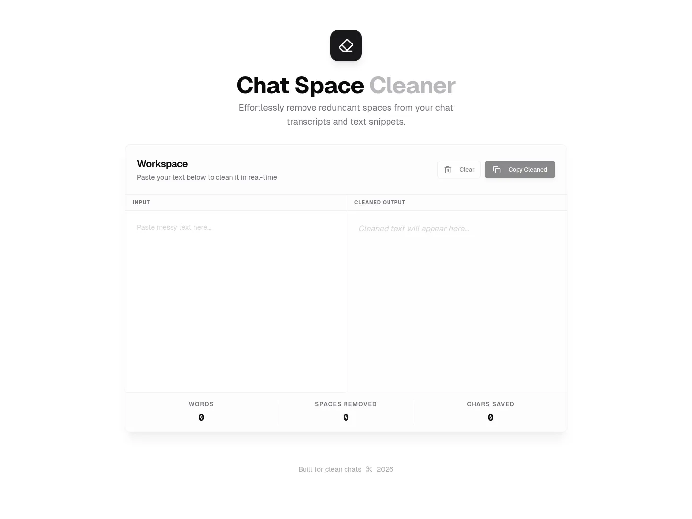 Chat Space Cleaner