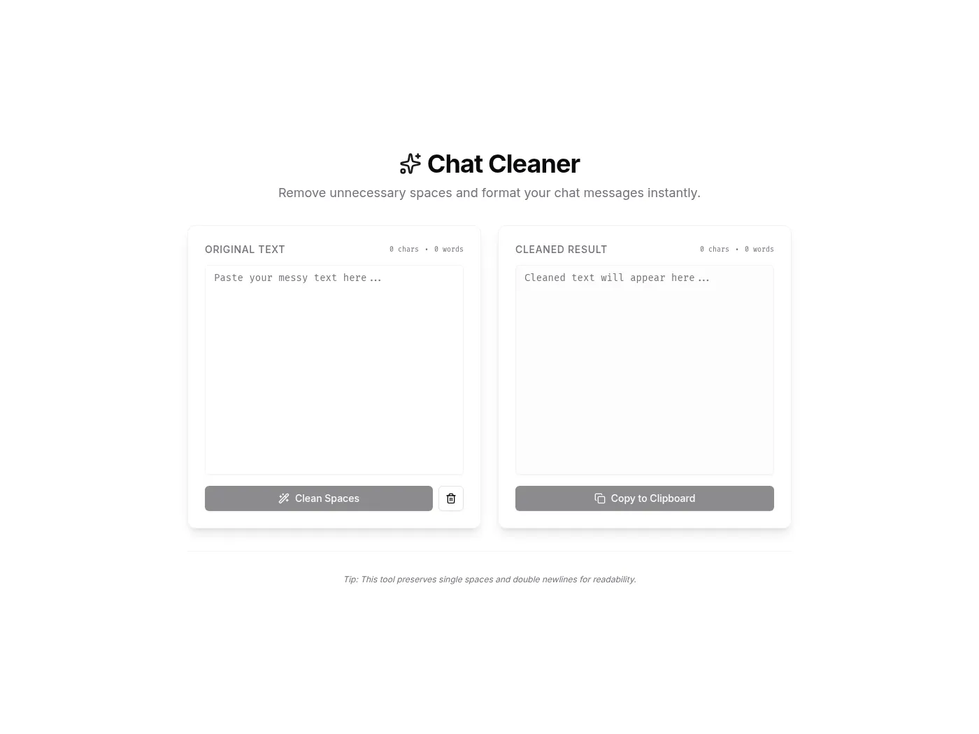 Chat Cleaner Tool