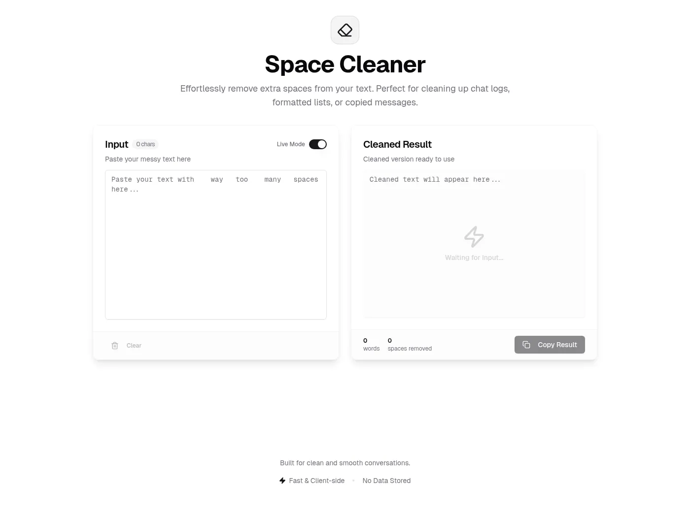 Chat Space Cleaner