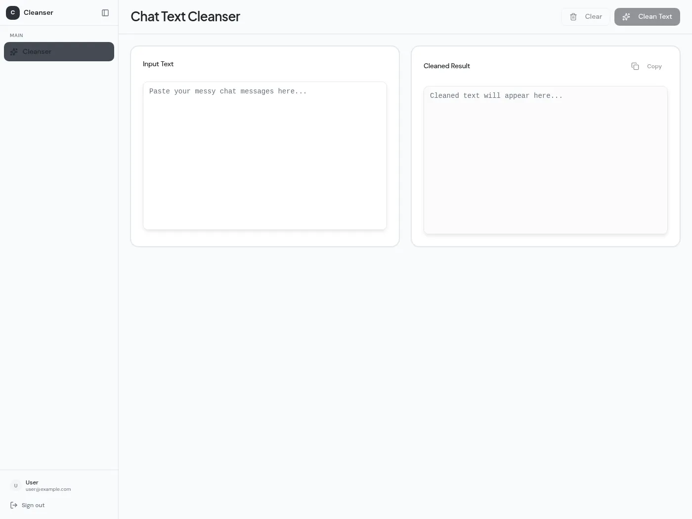 Chat Text Cleanser