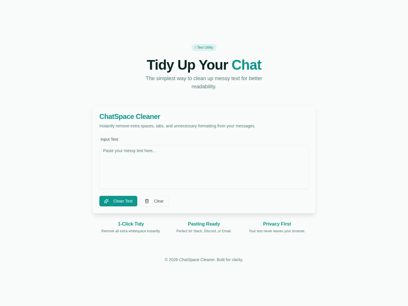 ChatSpace Cleaner