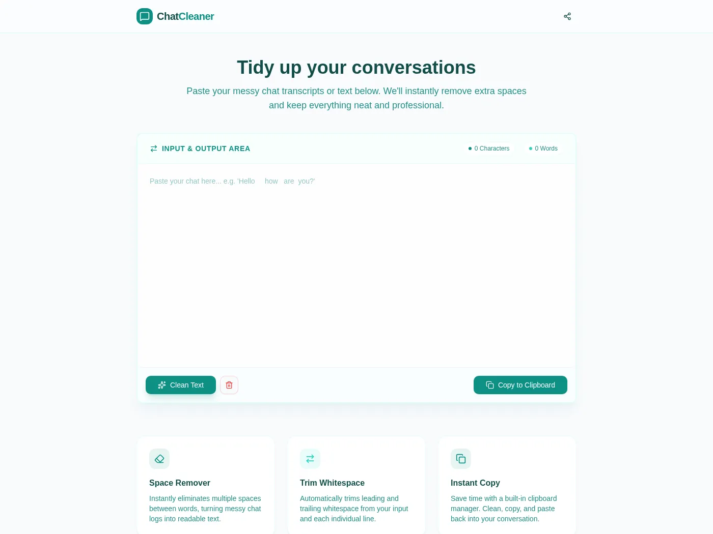 Chat Text Cleaner
