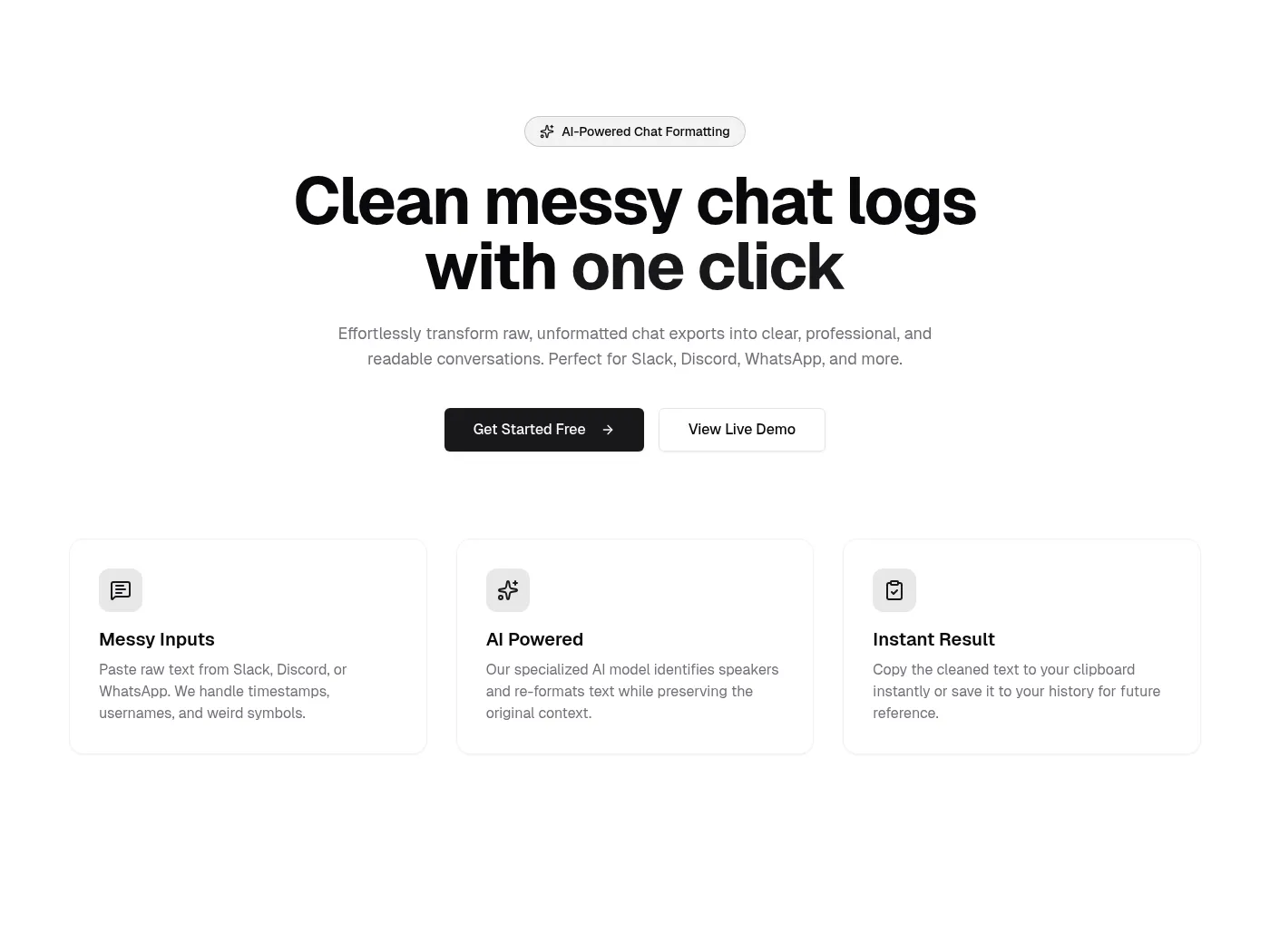 Chat Text Cleaner
