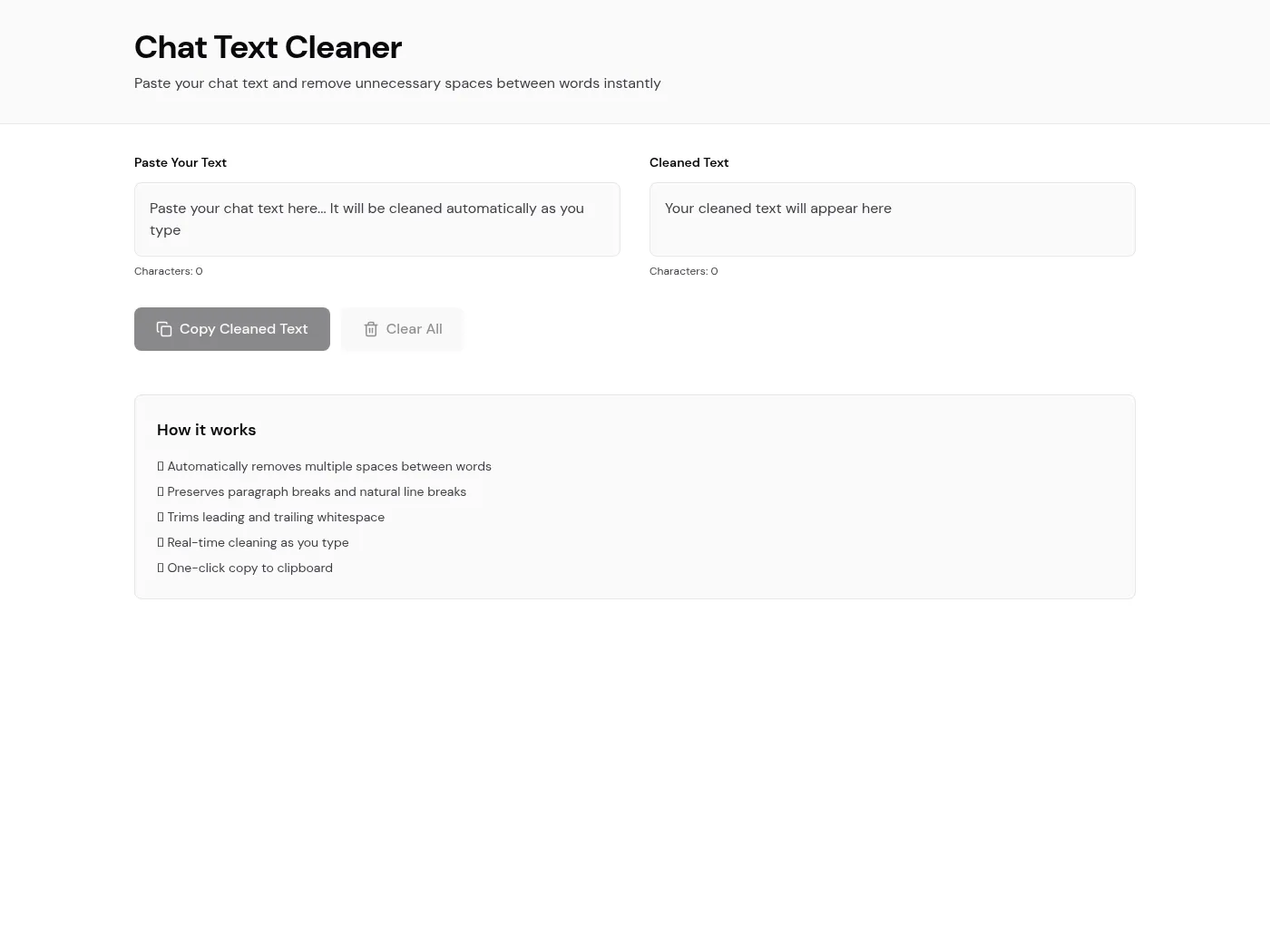 Chat Text Cleaner