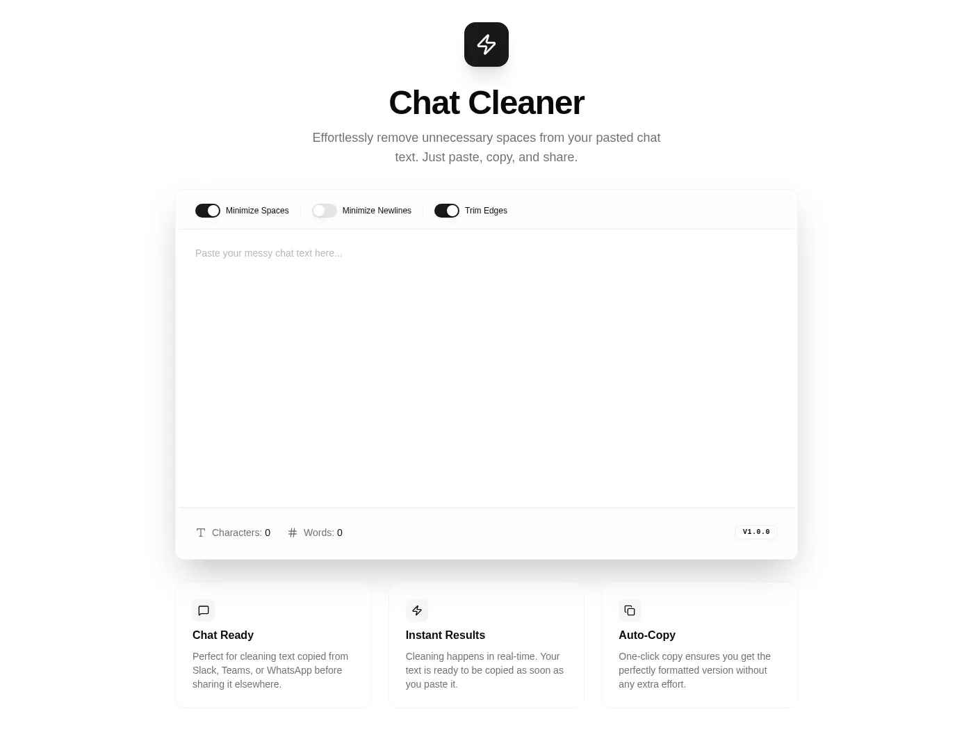 Chat Text Cleaner