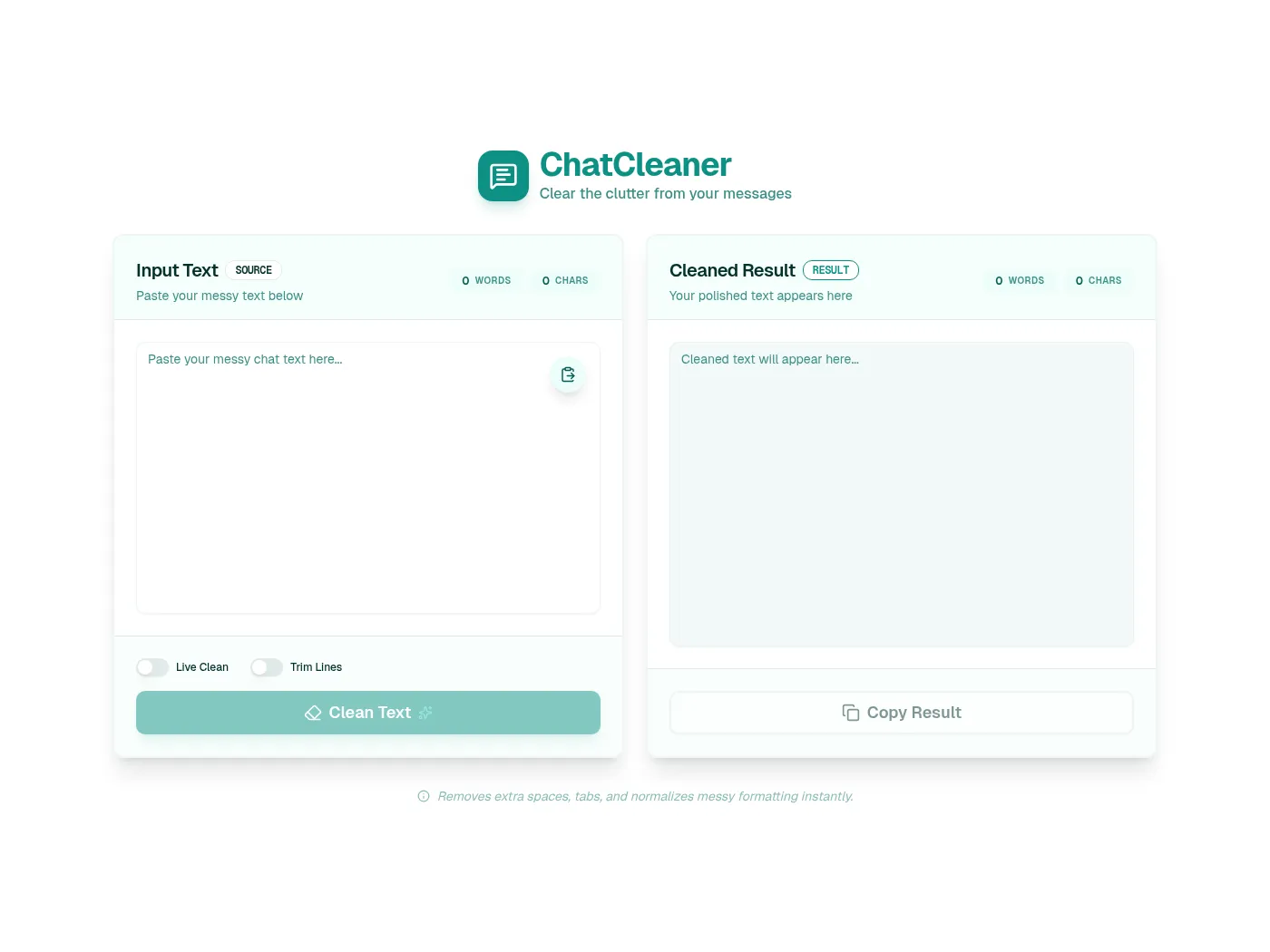 Chat Text Cleaner