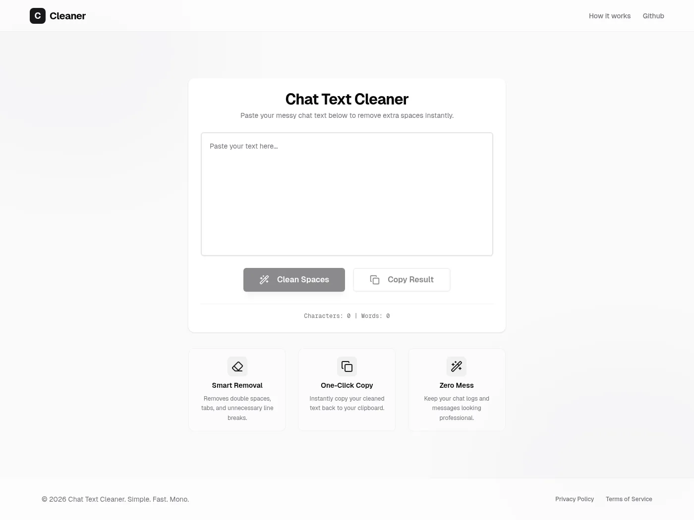 Chat Text Cleaner
