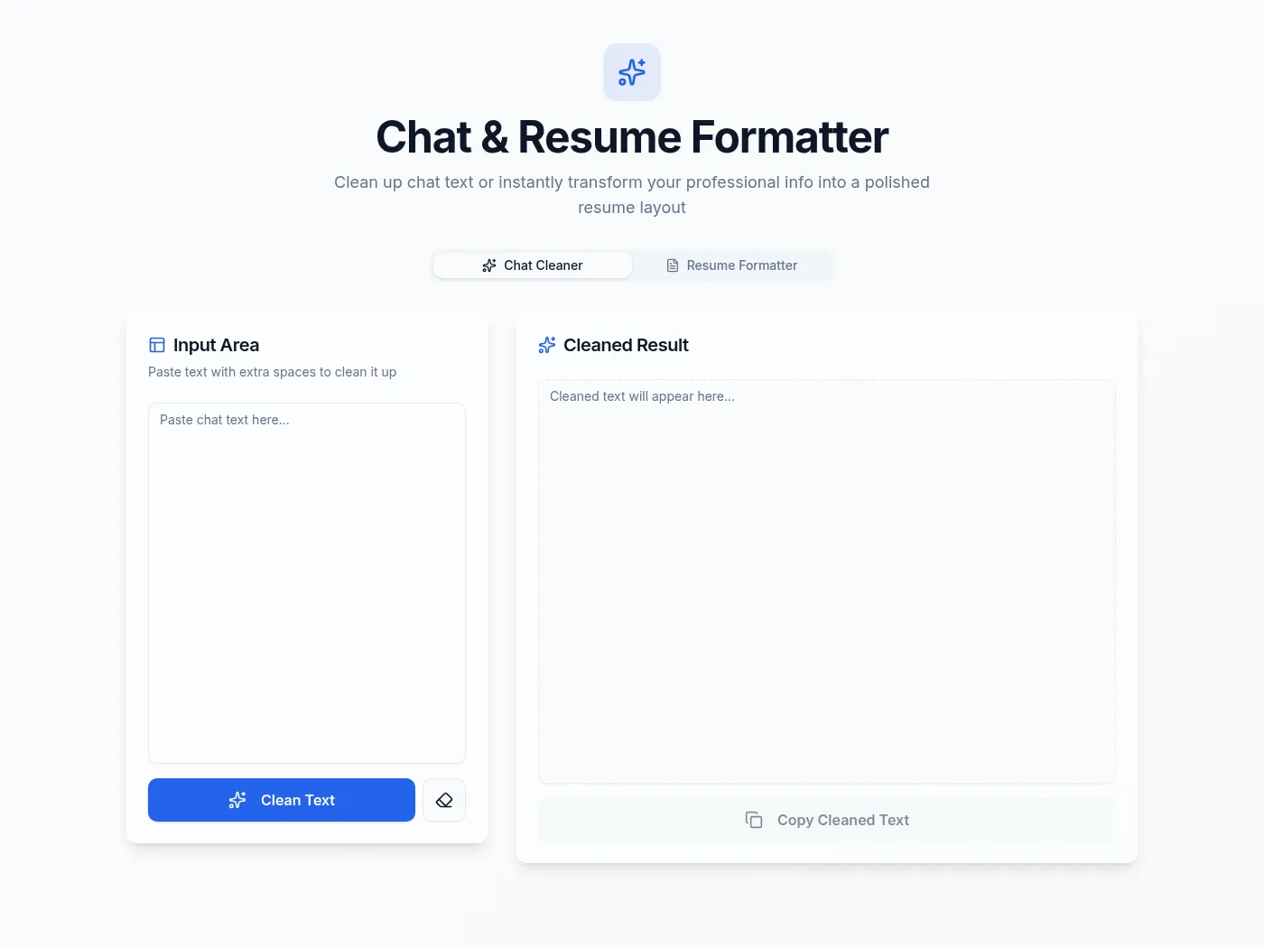 Chat Text Cleaner & Formatter