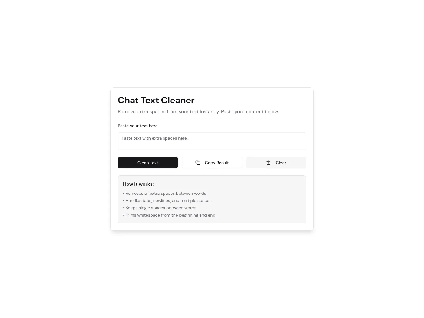 Chat Text Cleaner