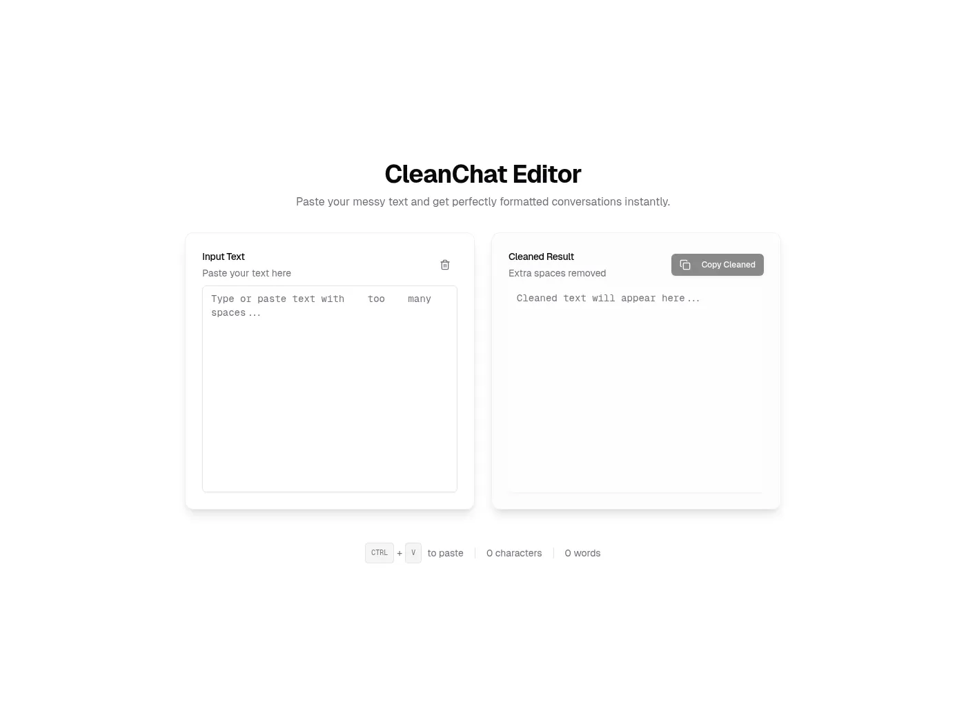 CleanChat Editor