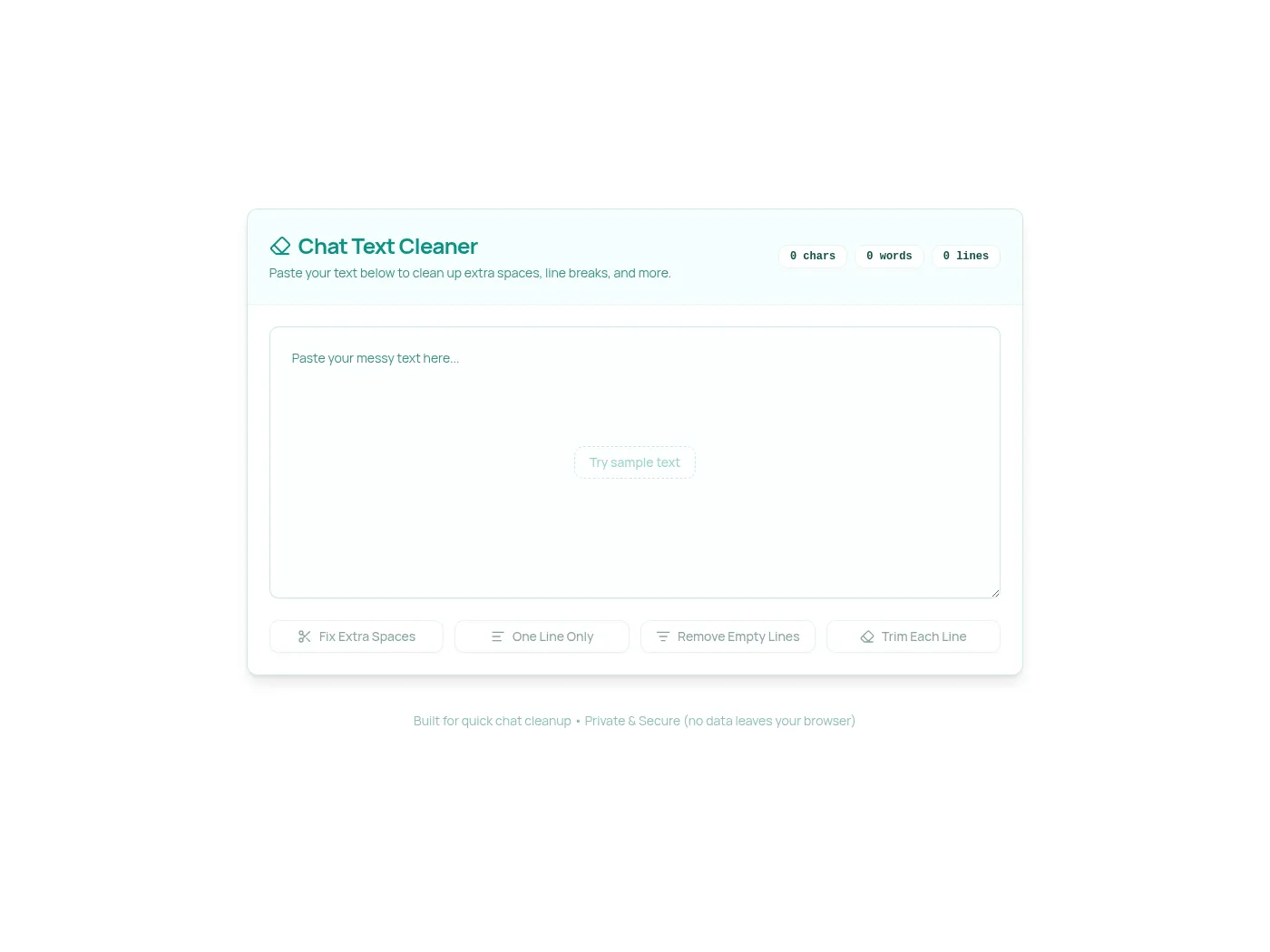 Chat Text Cleaner