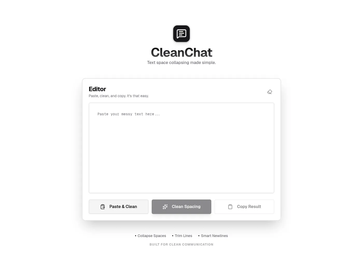 CleanChat Editor