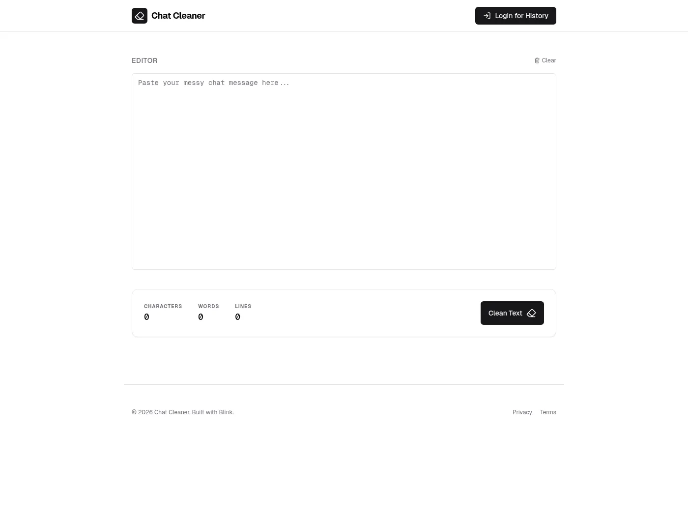 Chat Text Cleaner
