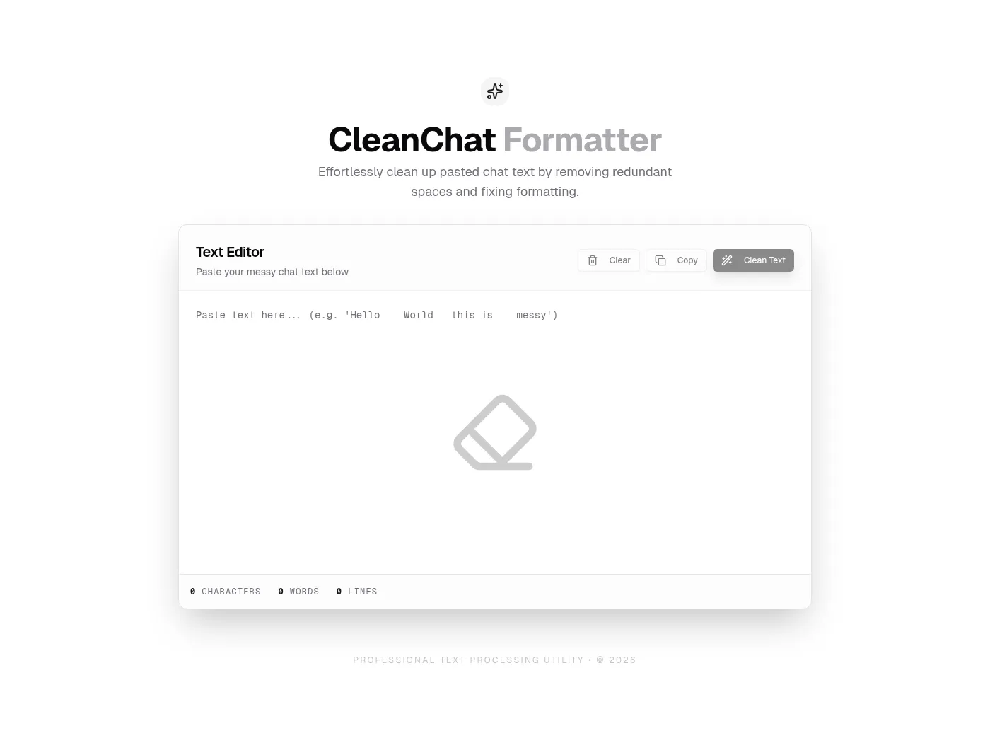 CleanChat Formatter