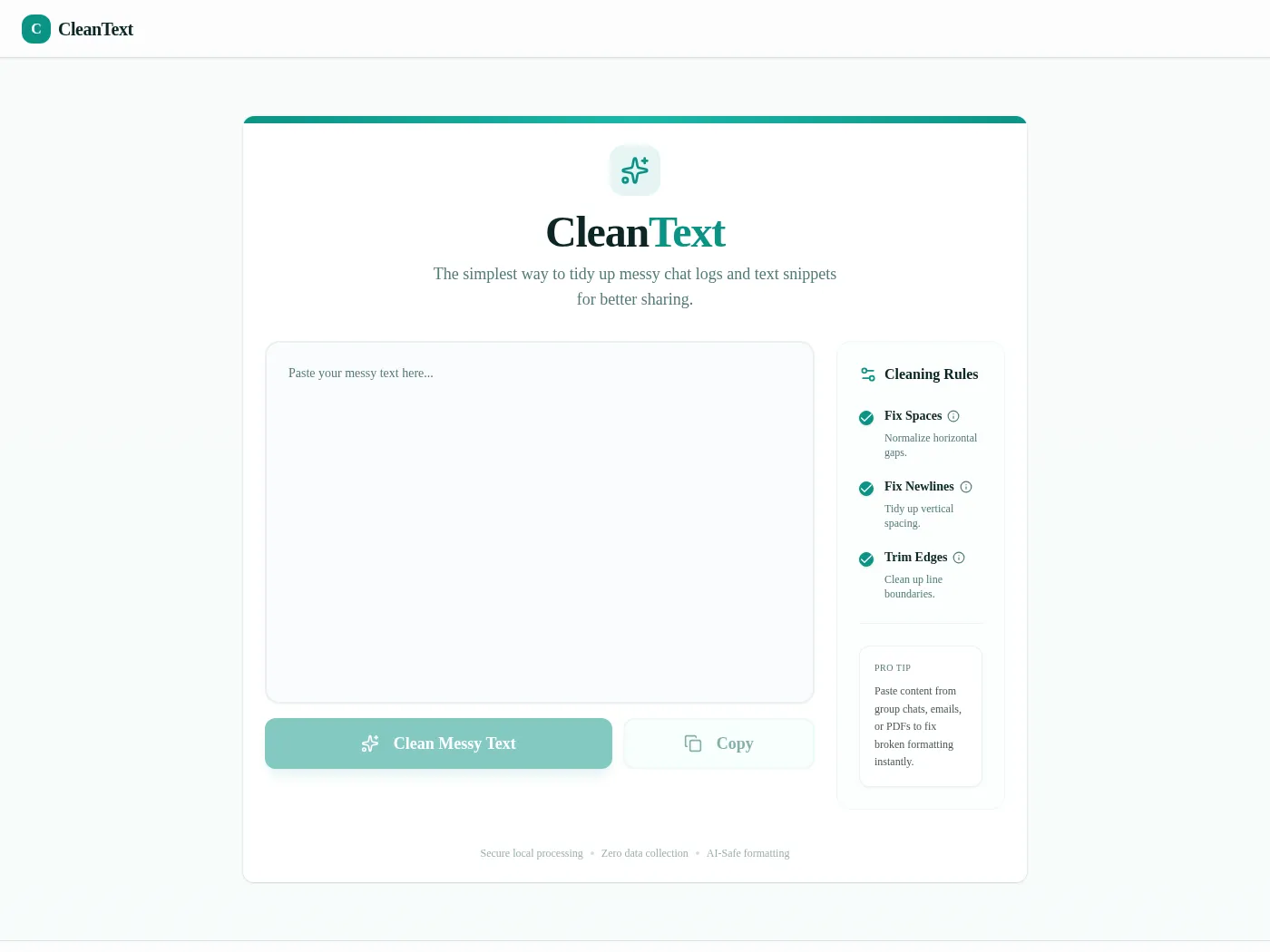 Chat Text Cleanser